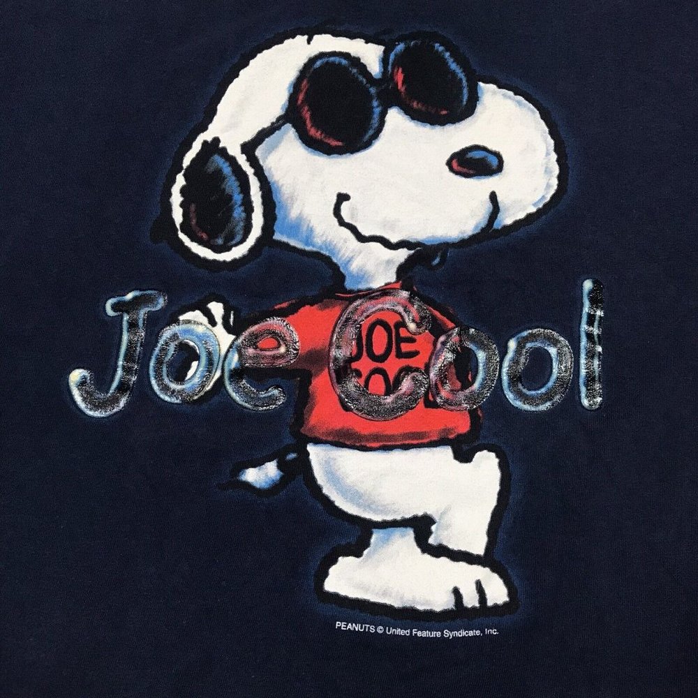 Vintage Early 2000s Snoopy Joe Cool Peanuts Navy Blue… - Gem